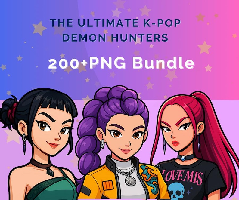 220+ Kpop Demon Hunter Png Bundle, Saja Boy Png, Huntrix Png, Girl ...