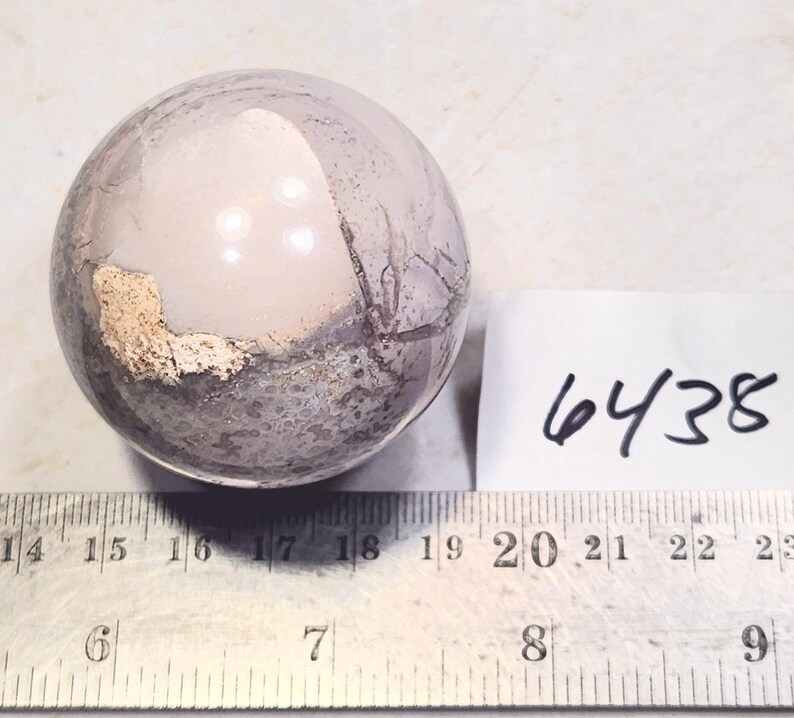 Chalcedony With Magnesite 48mm Sphere - Home / Office Decor - UV ...