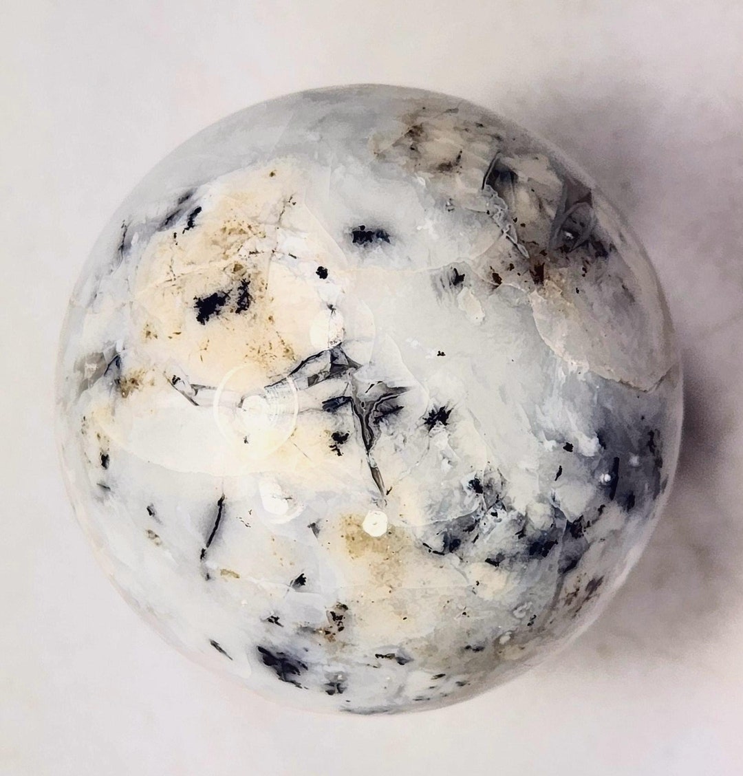 Dendritic Opal Sphere: Crystalline Vugs, Wyoming Stone (48mm) - Etsy
