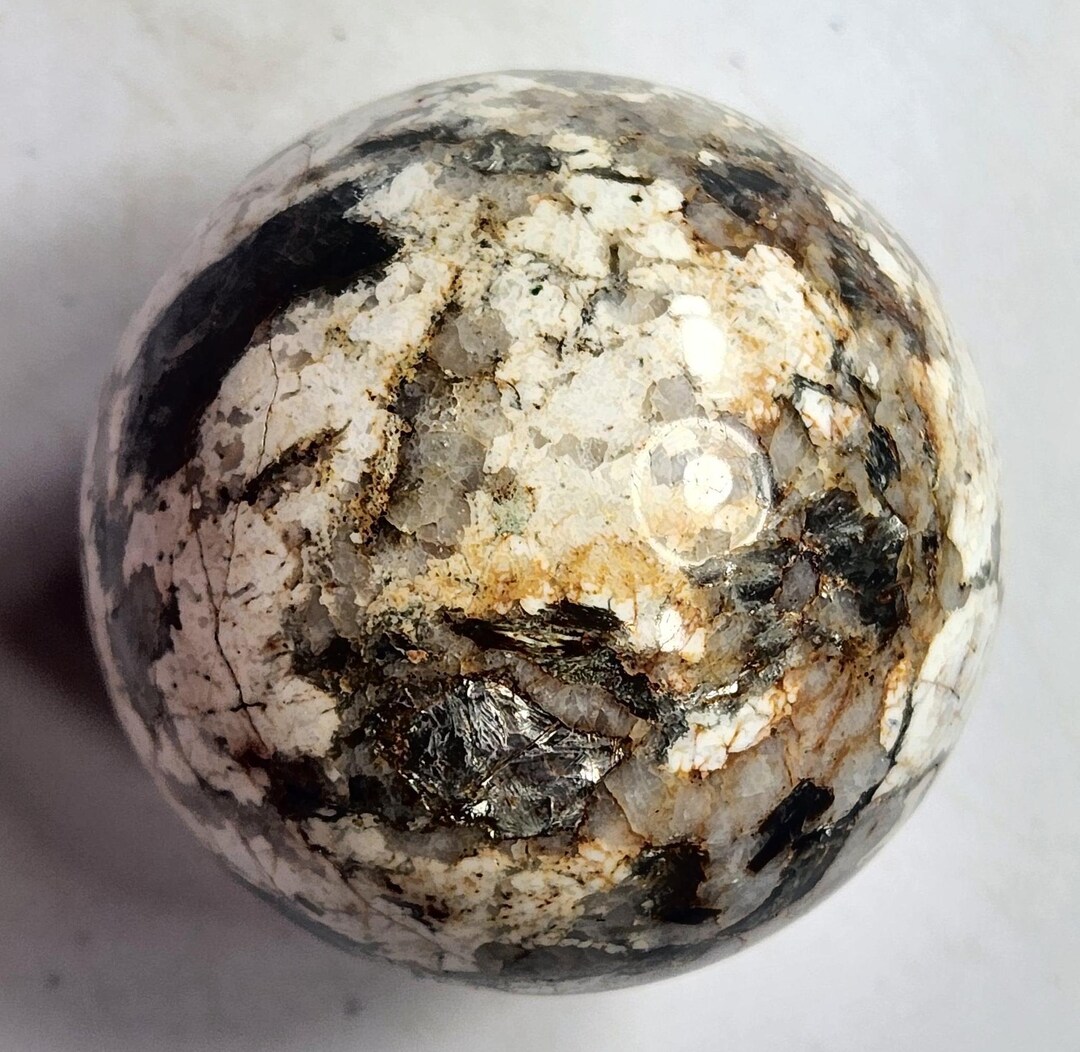 Multi Colored Granite Granite Decor 70mm Sphere for Home or Office ...