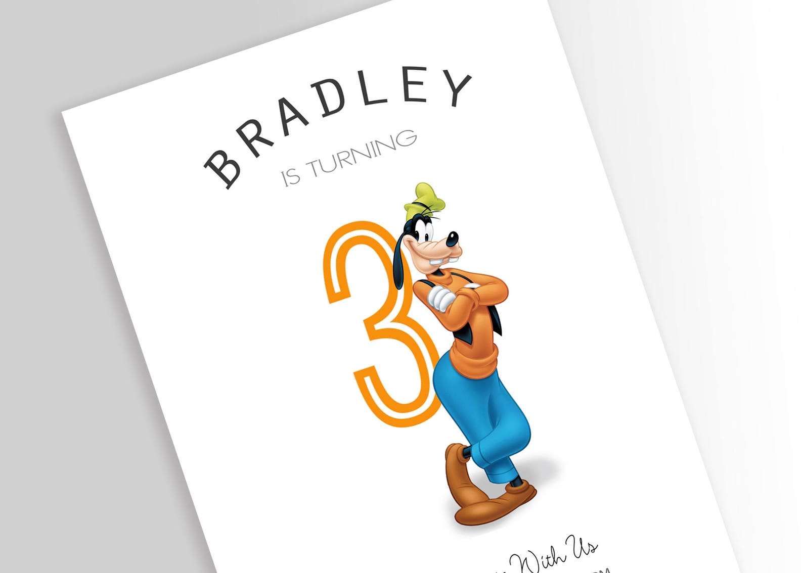Modern Goofy Birthday Invitation - Custom DIY Printable - Etsy