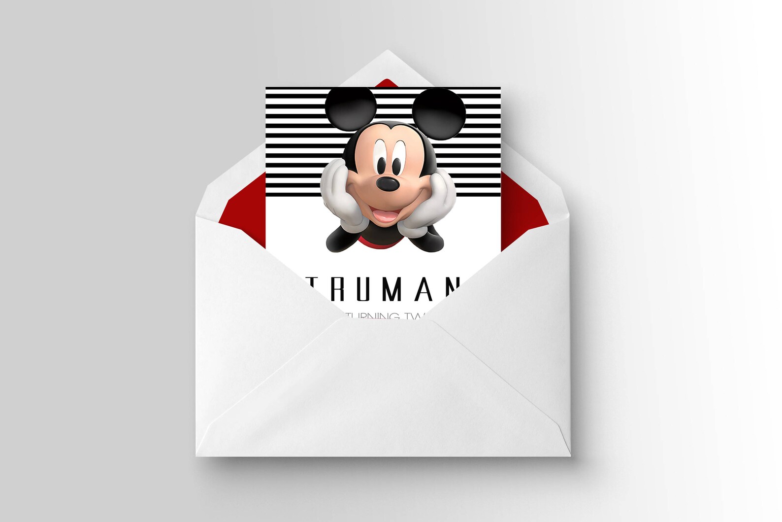 Modern MICKEY MOUSE Invitationvingage Mickey Birthdaymickey | Etsy