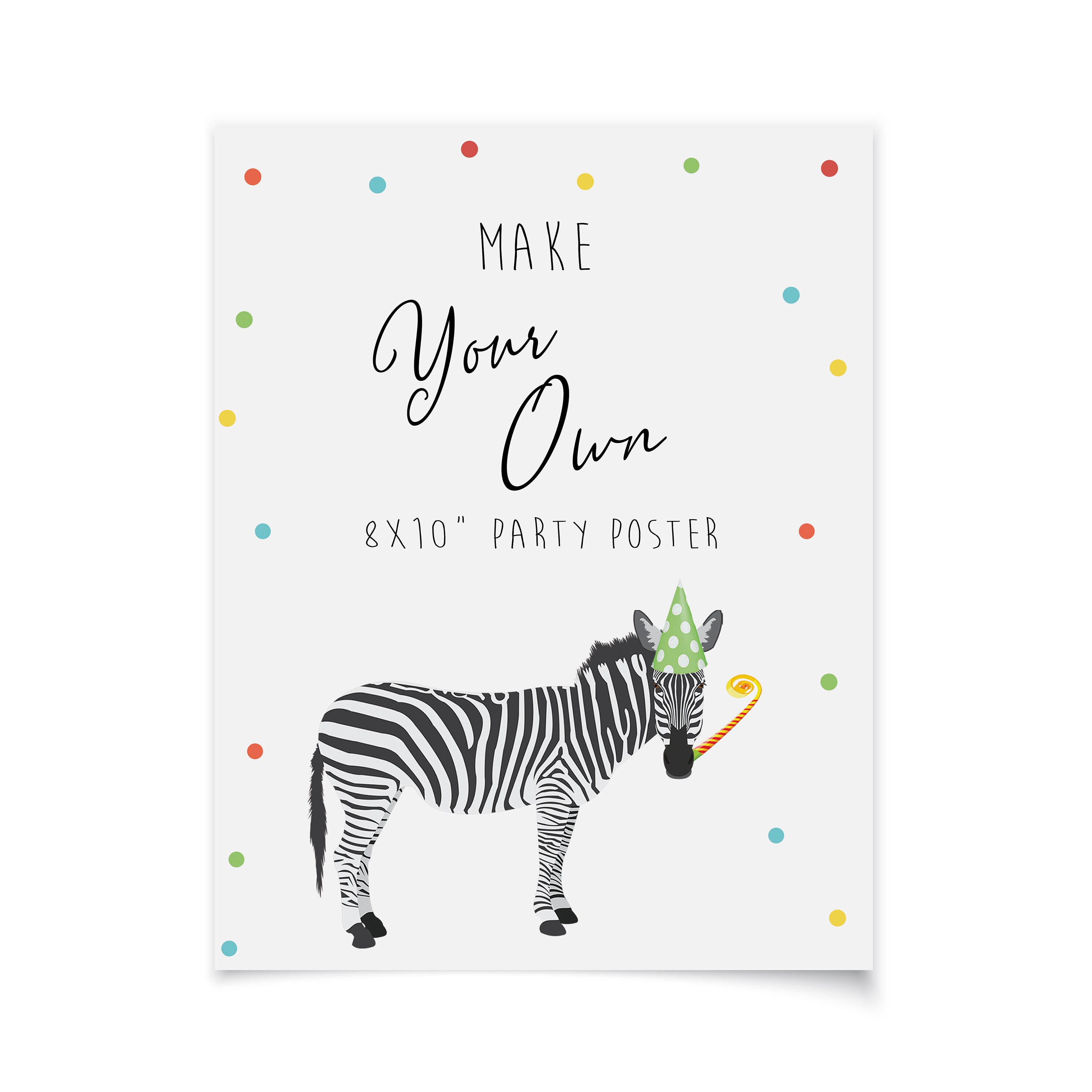 Modern Simple Party Animal Poster Wild Animal Party Zoo | Etsy