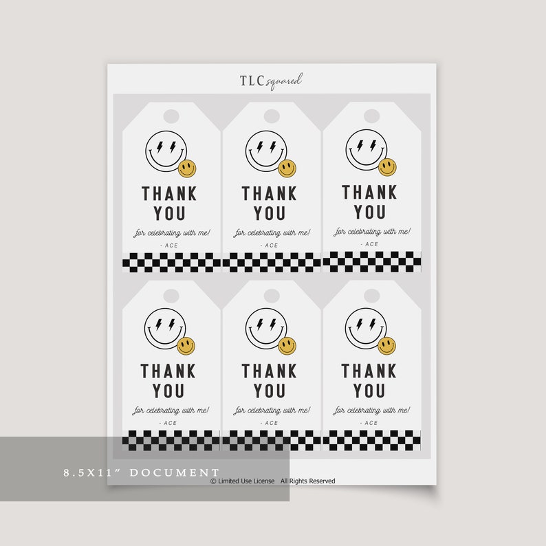 Happy Face Favor Tags Happy Face Party Happy Dude Birthday - Etsy