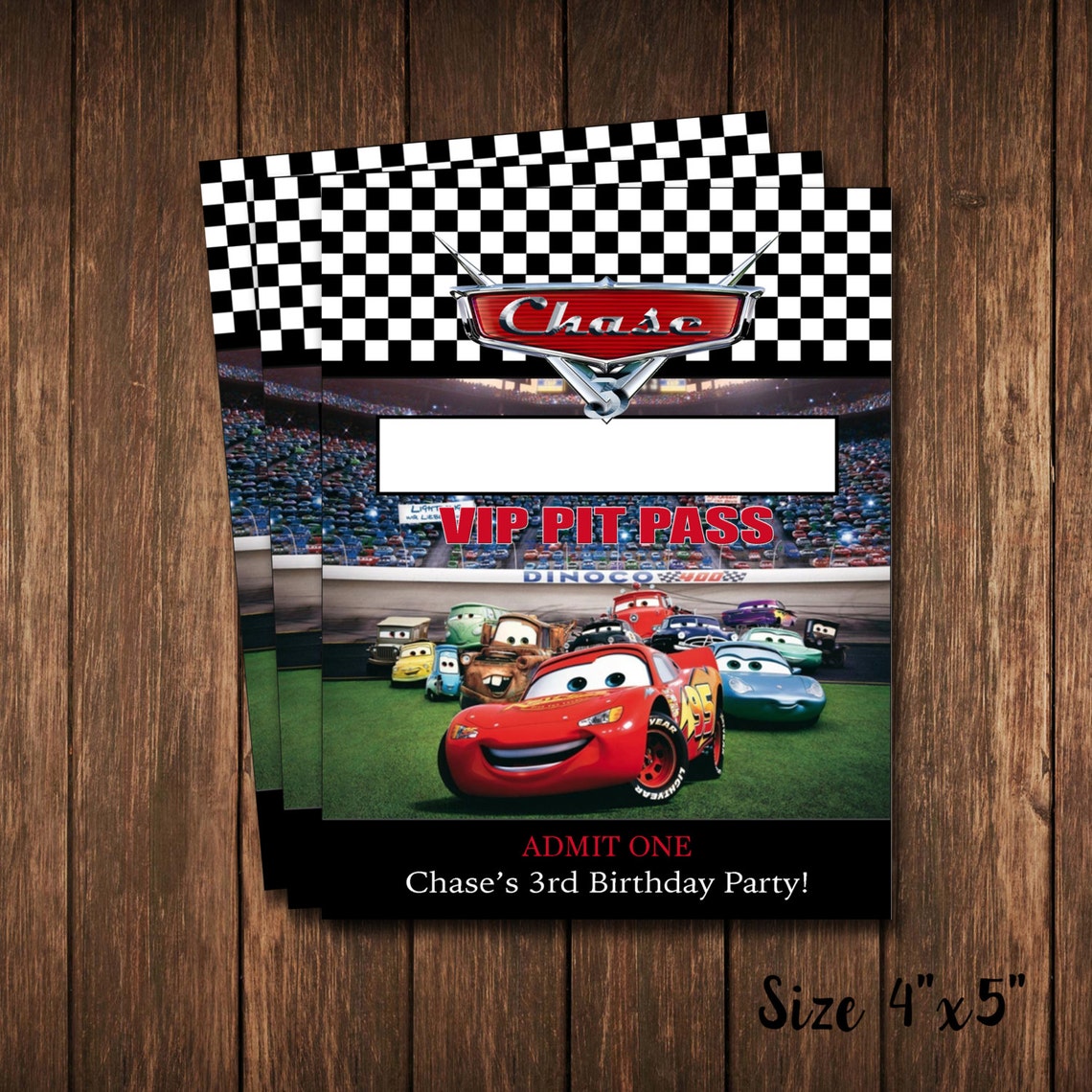 Pases modernos de Disney Cars Party Pit - Etsy México