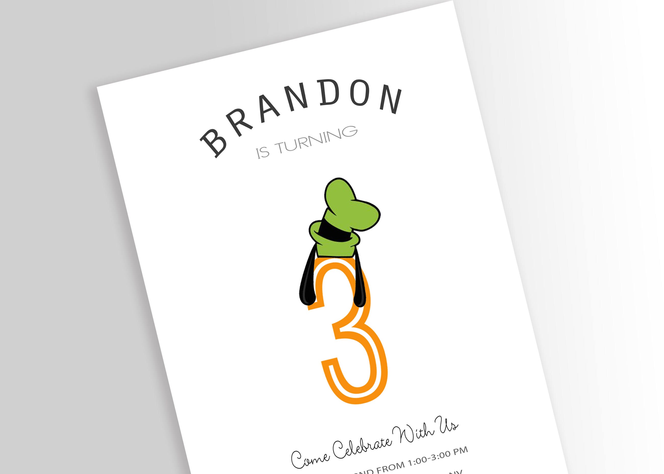 Modern Goofy Birthday Invitation Custom DIY Printable - Etsy Canada