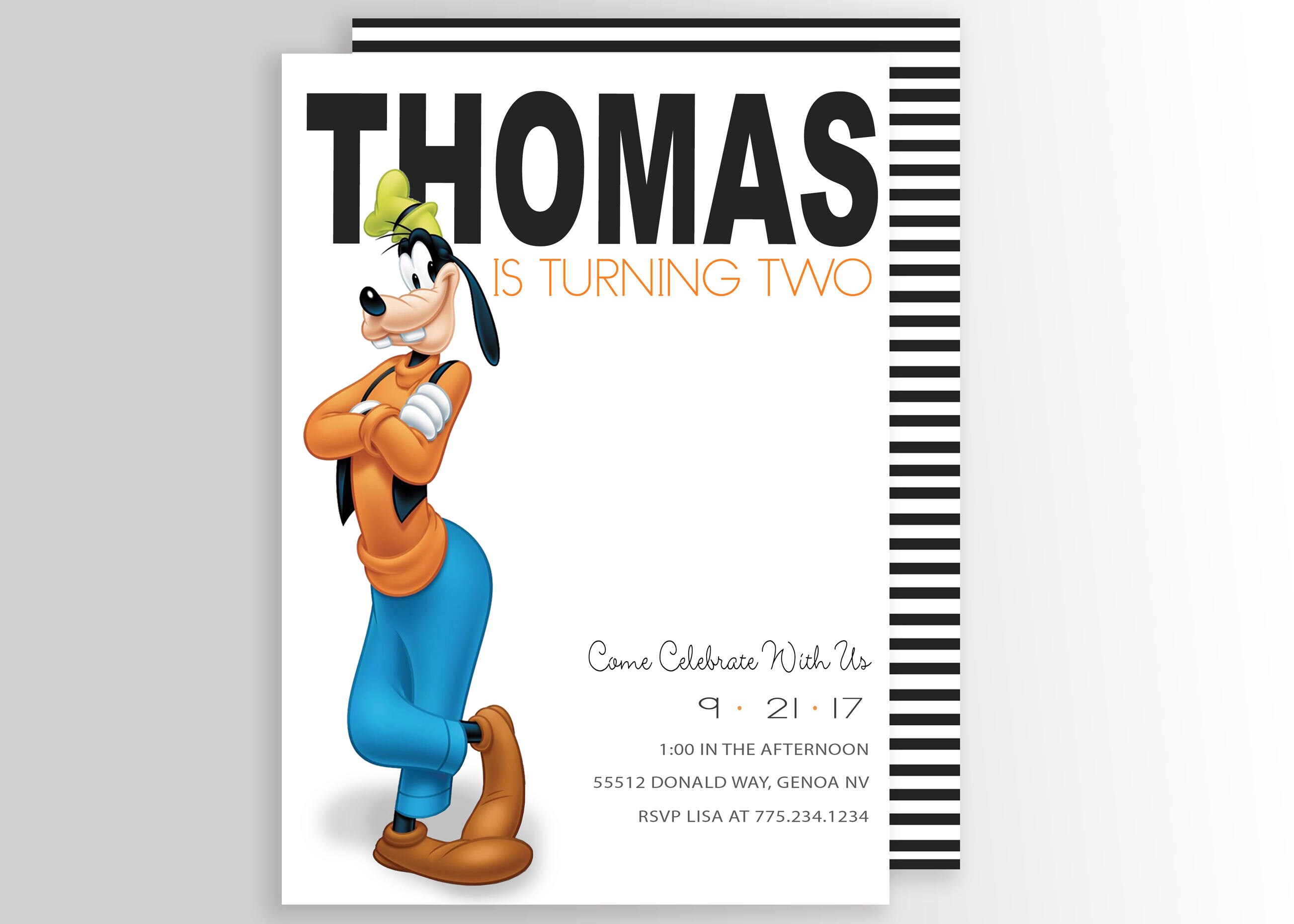 Modern Goofy Birthday Invitation - Custom DIY Printable - Etsy