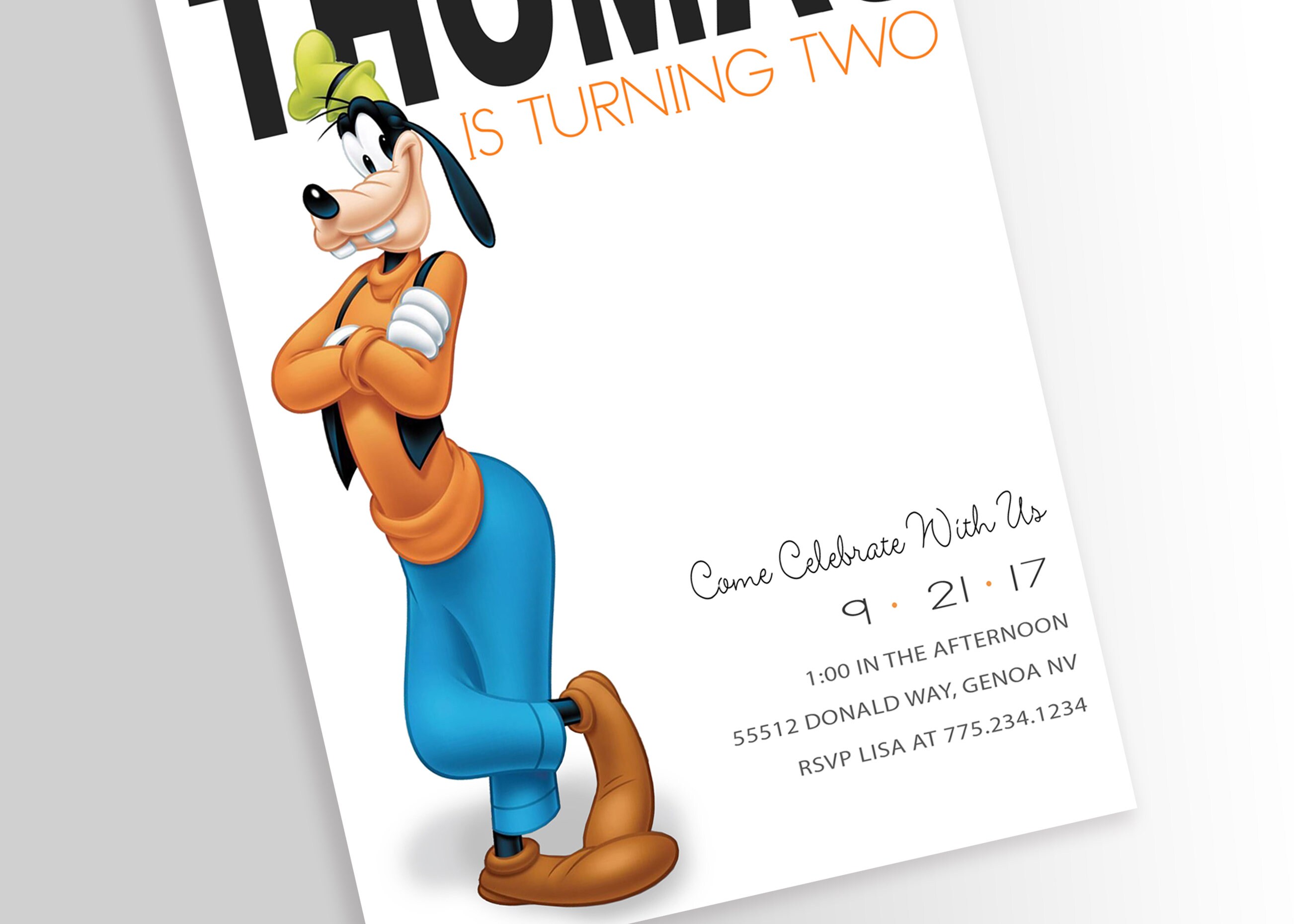 Modern Goofy Birthday Invitation - Custom DIY Printable - Etsy