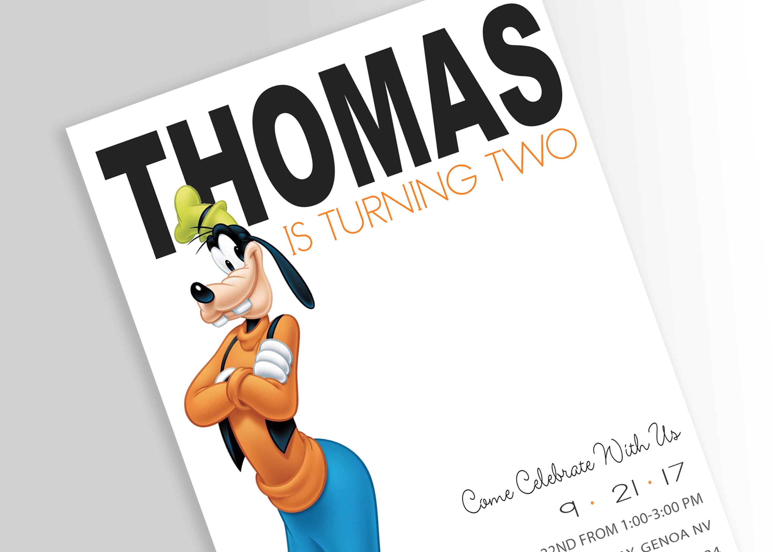 Modern Goofy Birthday Invitation - Custom DIY Printable - Etsy