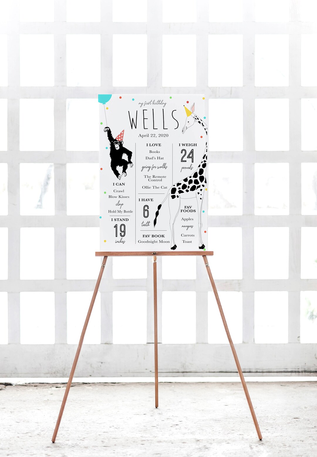 Modern Simple Party Animal Poster, Wild Animal Party, Zoo Poster ...