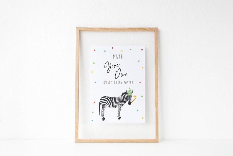 Modern Simple Party Animal Poster Wild Animal Party Zoo - Etsy