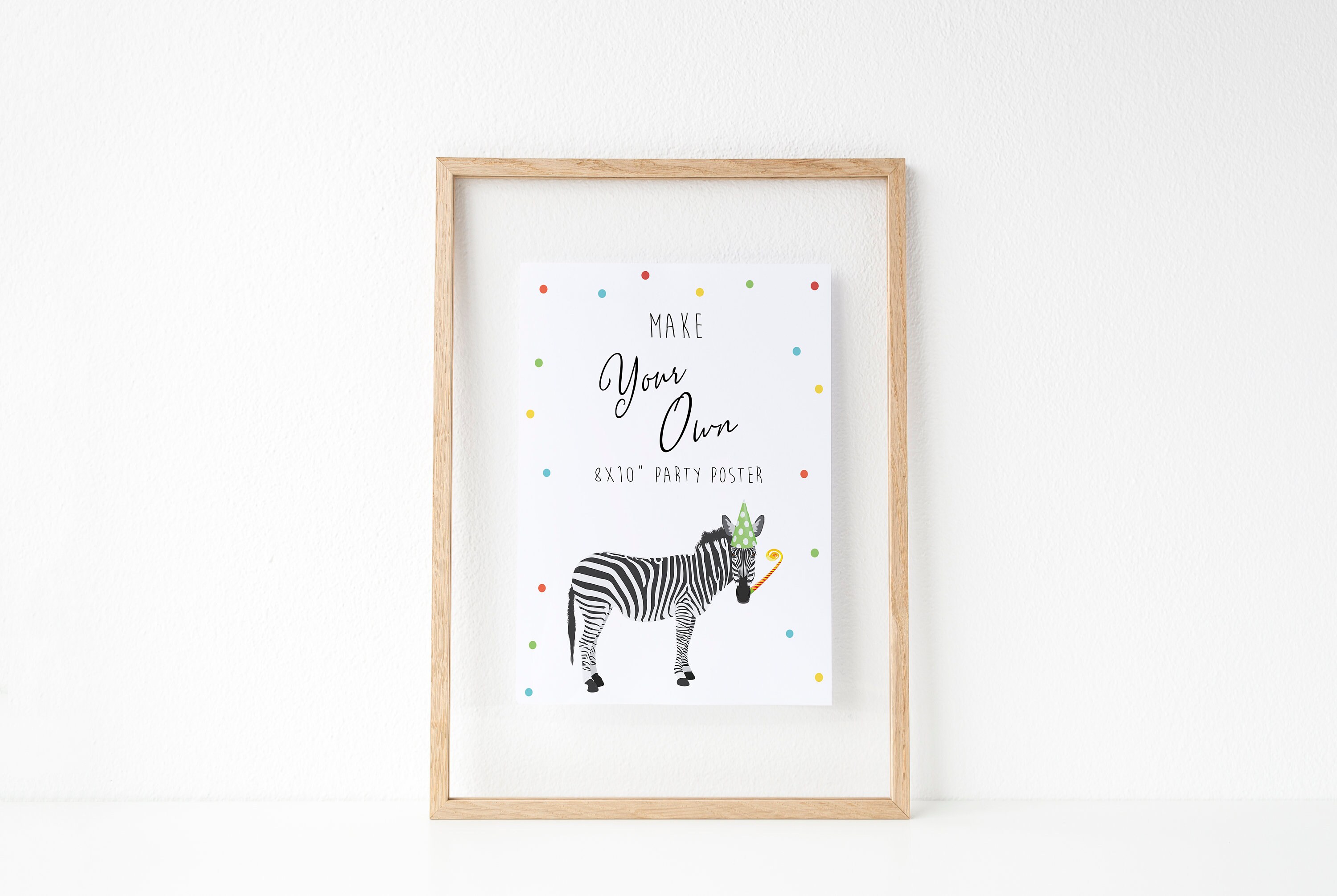Modern Simple Party Animal Poster Wild Animal Party Zoo | Etsy