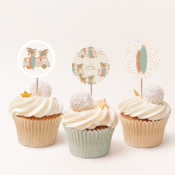 Vw Bus Cupcake Toppers - Etsy