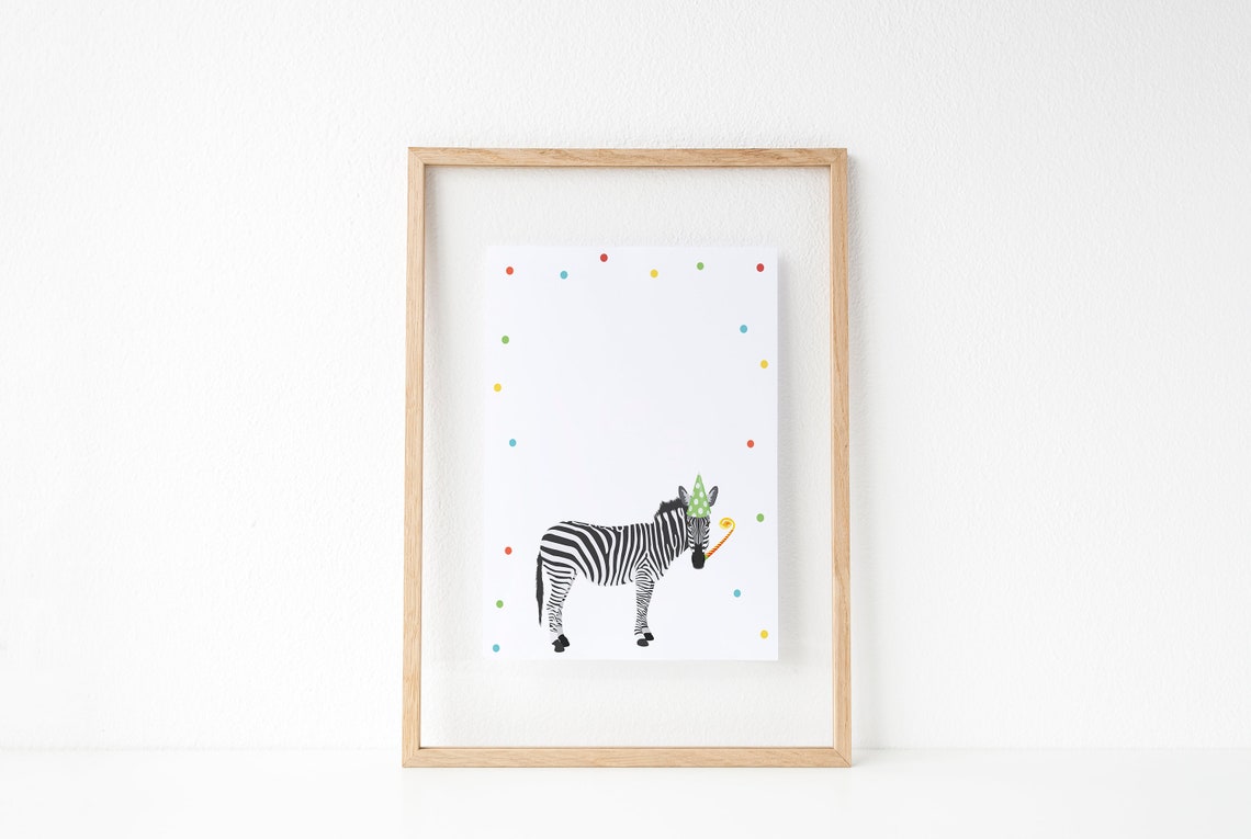 Modern Simple Party Animal Poster Wild Animal Party Zoo | Etsy