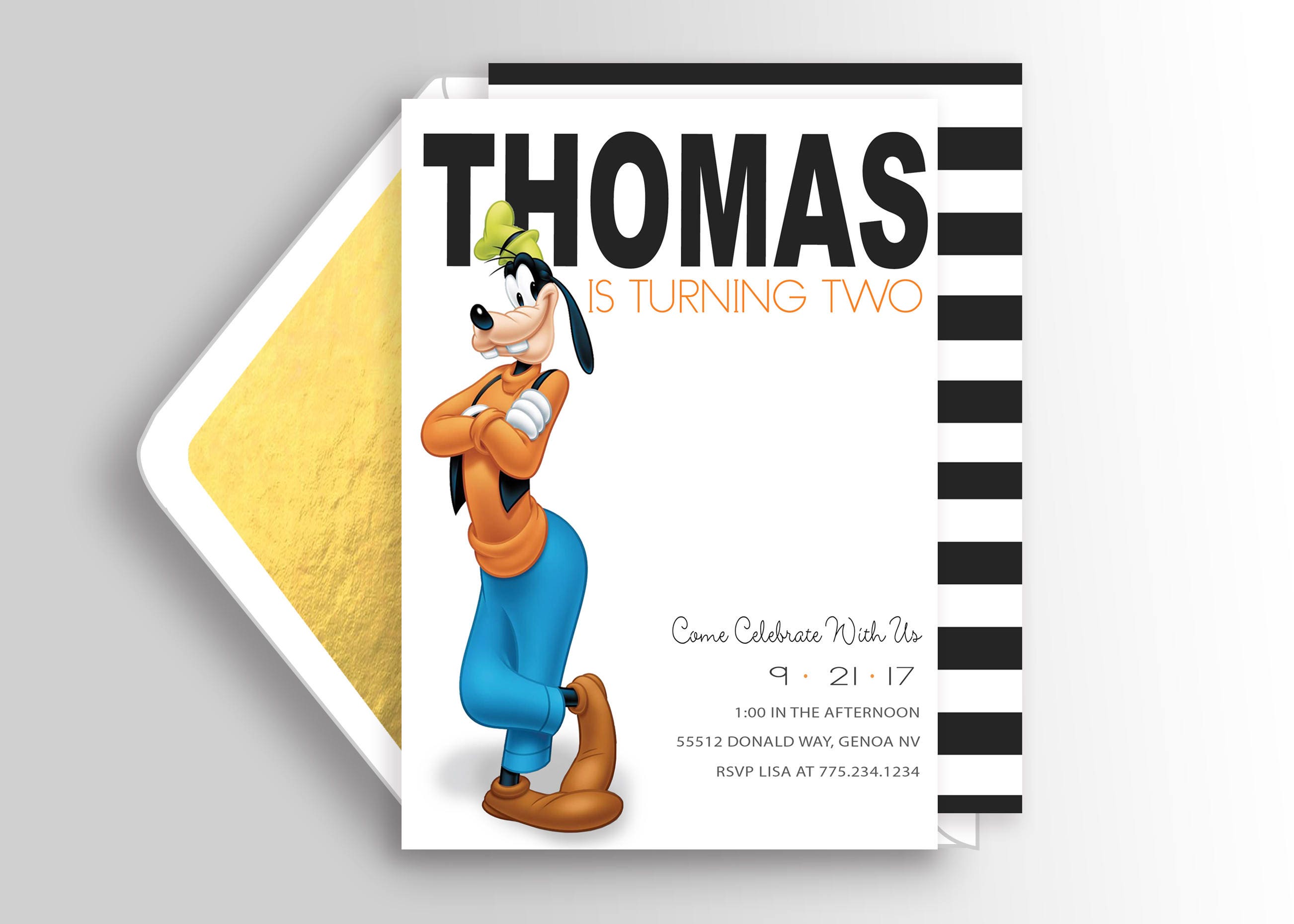 Modern Goofy Birthday Invitation - Custom DIY Printable - Etsy