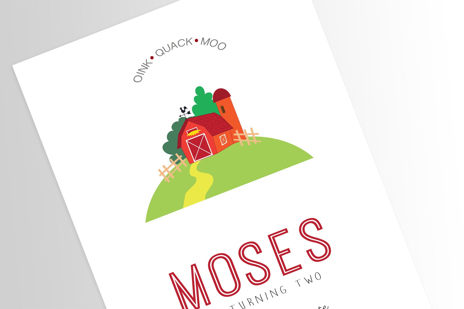 Simple Farm Invitation Farm Birthday Invitation Modern - Etsy