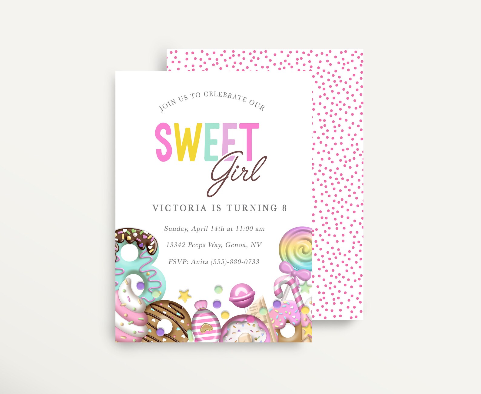 Editable Candy Invitation Candy Birthday Invitation Candy | Etsy