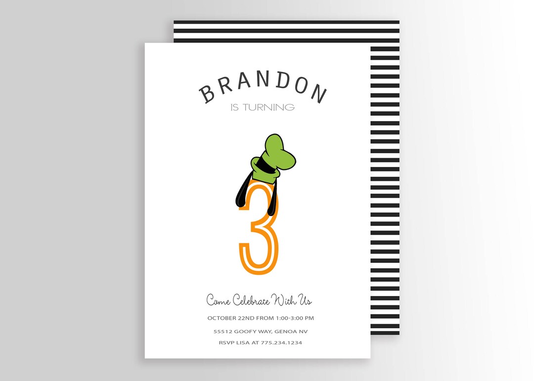 Modern Goofy Birthday Invitation Custom DIY Printable - Etsy