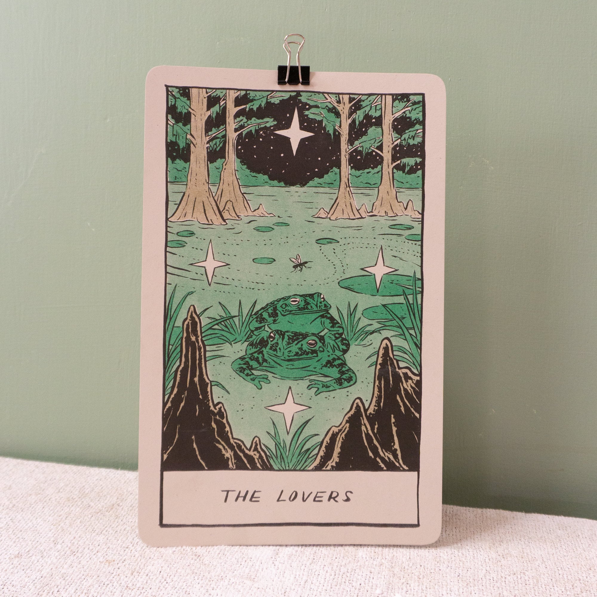 The Lovers Card - Major Arcana Inspired Tarot Art Print on Recycled ...
