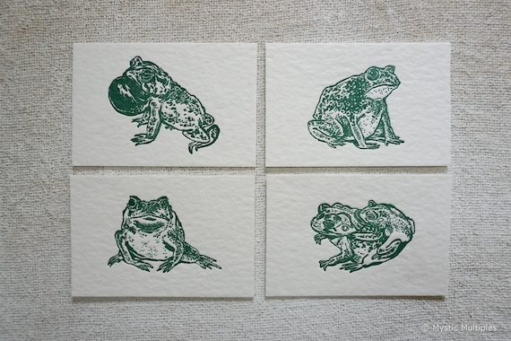 Letterpress Frog and Toad Art Print Collection - Etsy