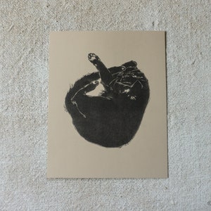 Baby Cat - Small Risograph Art Print - Etsy