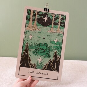 The Lovers Card - Major Arcana Inspired Tarot Art Print on Recycled ...