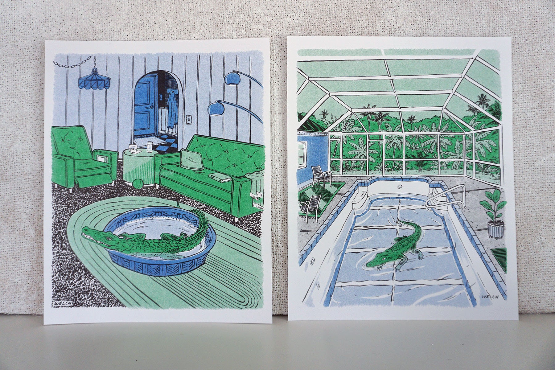 Gertrude Small Risograph Art Print | Etsy