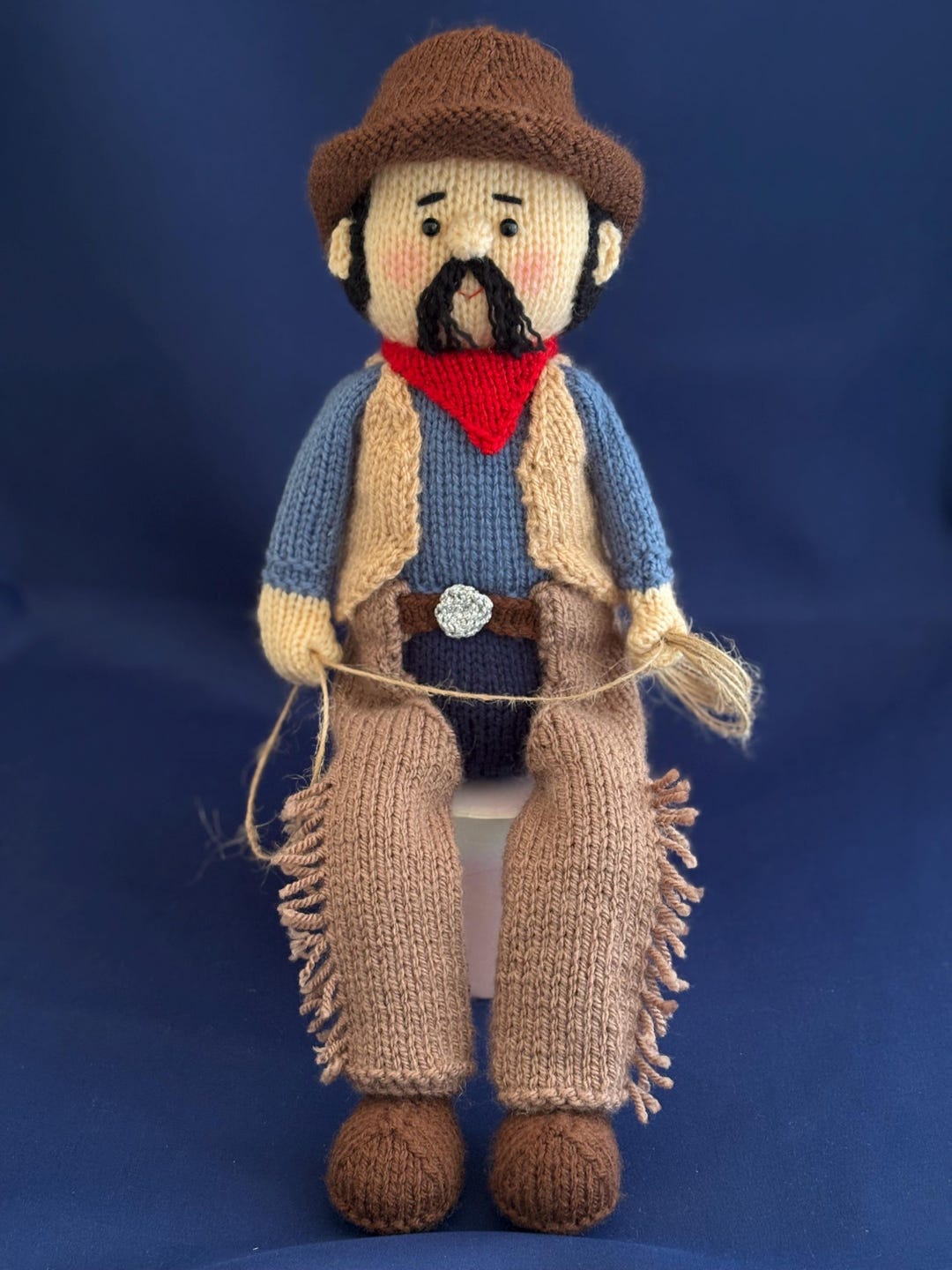 Cowboy Shelf Sitter. an Original Cosypot Design. Mascot Doll. Prop ...