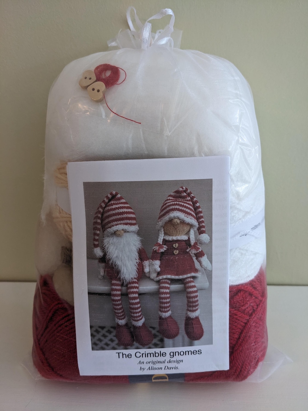 Knitting Kit to Make BOTH Boy and Girl Crimble Gnome Shelf Sitters ...