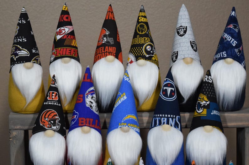 NFL FOOTBALL GNOMES Fat Bodies and Fluffy Beards! Larger Than Others ...