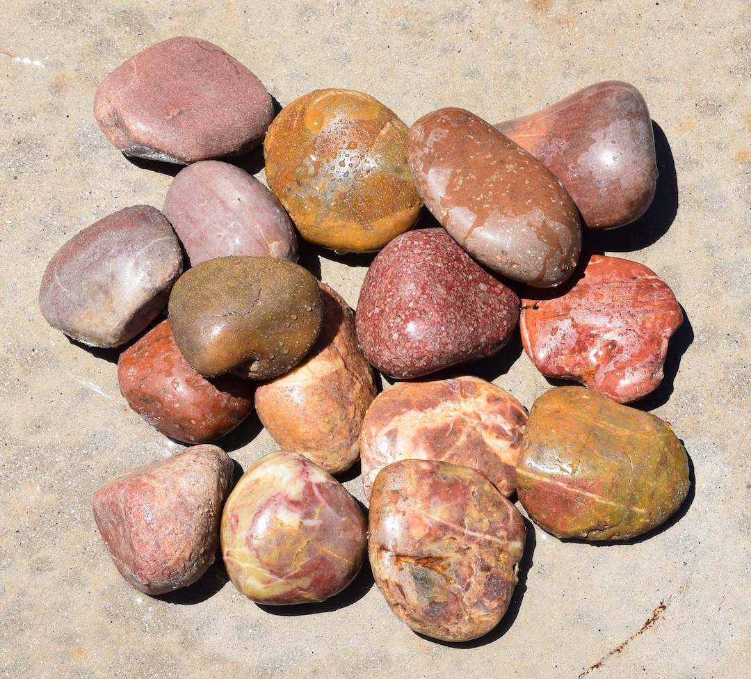 Polished Rainbow RIVER STONE Great Aquarium Decor or Bonsai Stones - Etsy