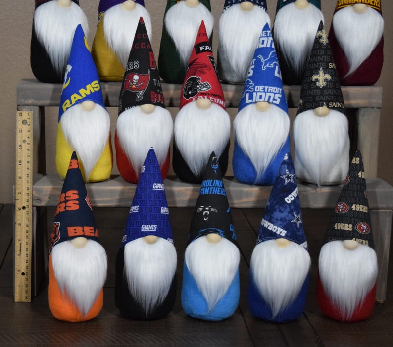 NFL FOOTBALL GNOMES Fat Bodies and Fluffy Beards! Larger Than Others ...