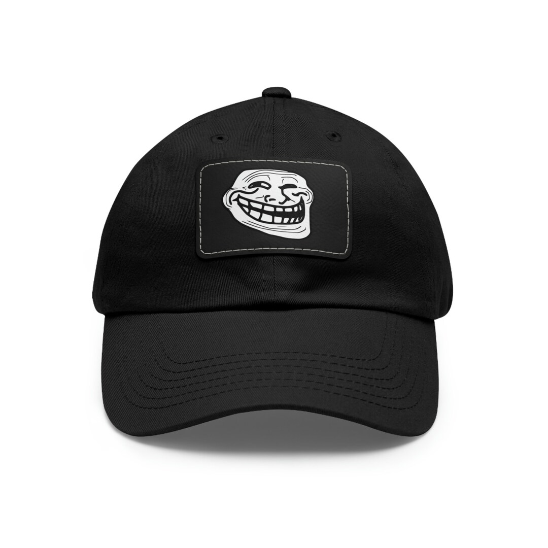 Troll Face Meme Dad Hat With Leather Patch - Etsy