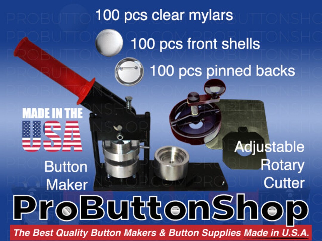 2-1/4 Inch 2.25 Tecre Standard Heavy Duty Button Making Kit Button ...