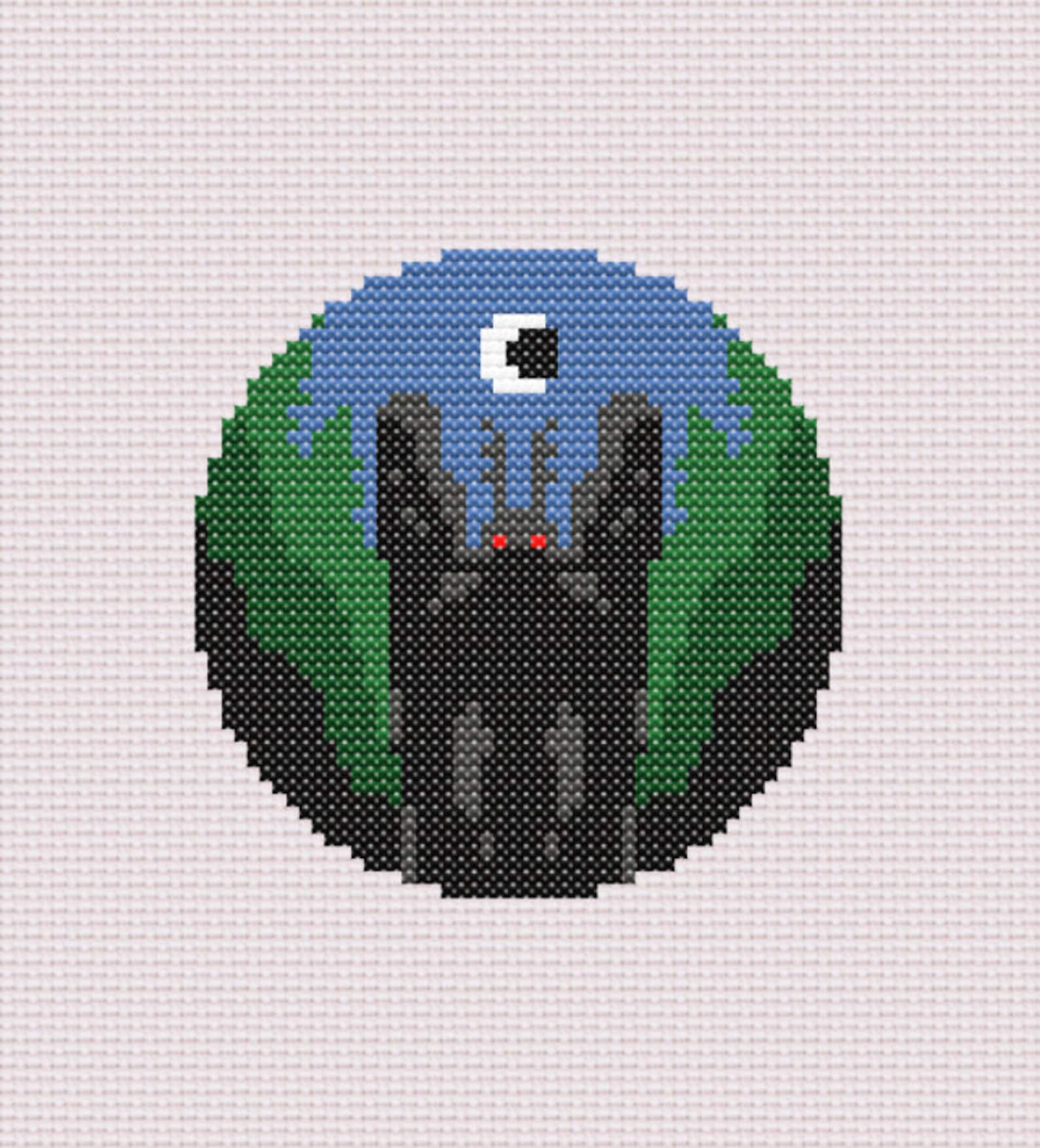 Mothman Small Cross-stitch Pattern - Etsy