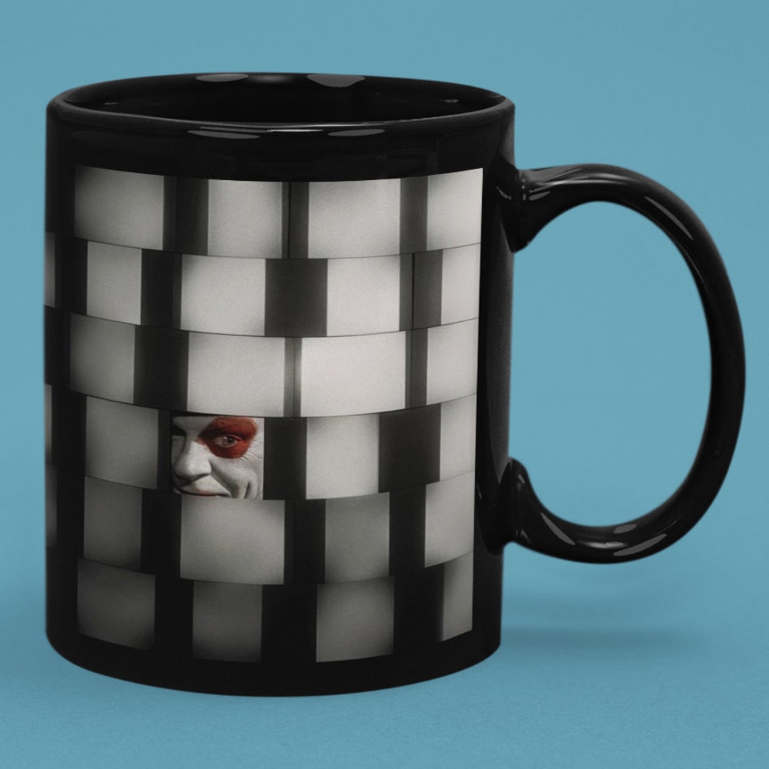 Creepy Peeping Clown Mug - Original Design by Erik Eskedal. Staring ...