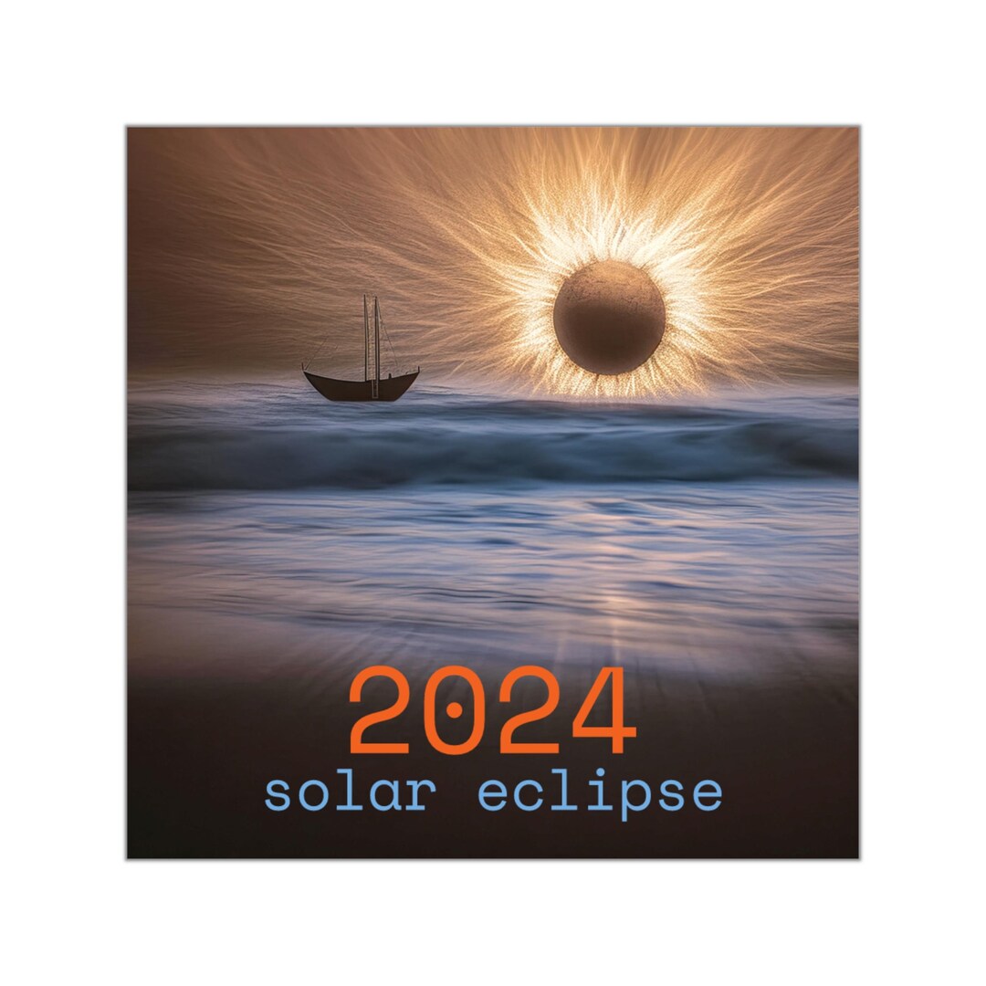 Traditional Art Artistic 2024 Solar Eclipse Sticker - Etsy