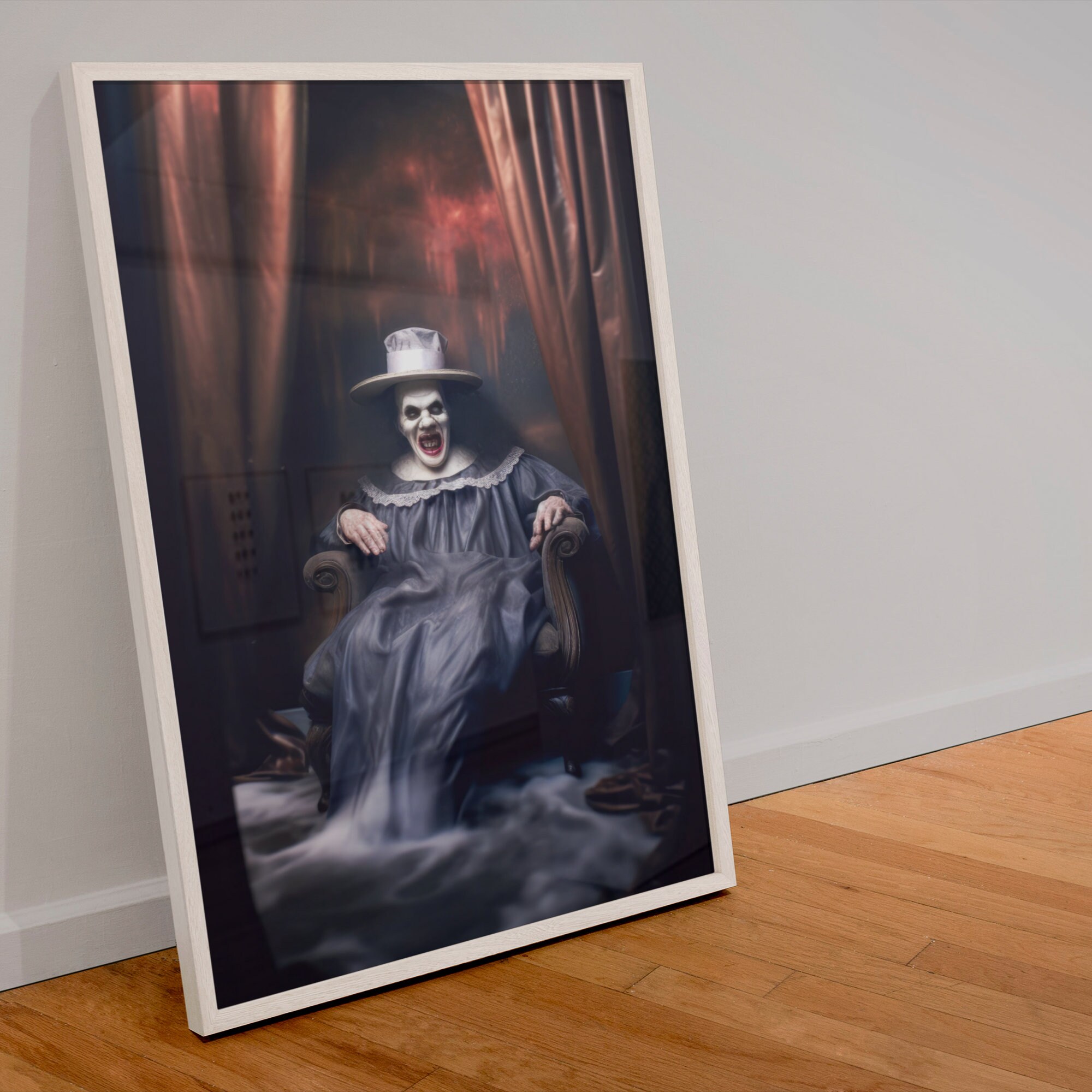 Proper Scary Clown Sitting on Throne. Digital Download - Hi-resolution ...