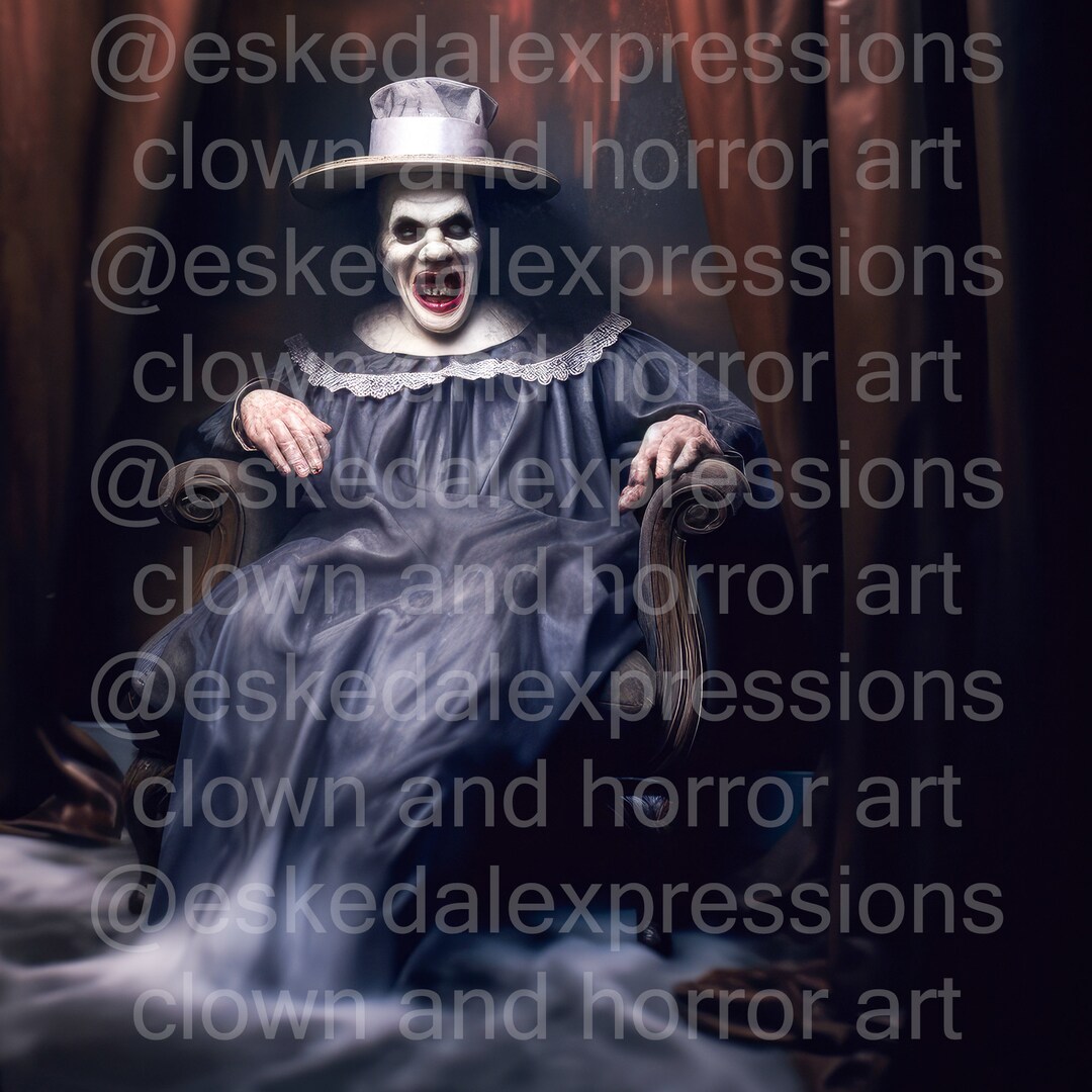 Proper Scary Clown Sitting on Throne. Digital Download - Hi-resolution ...