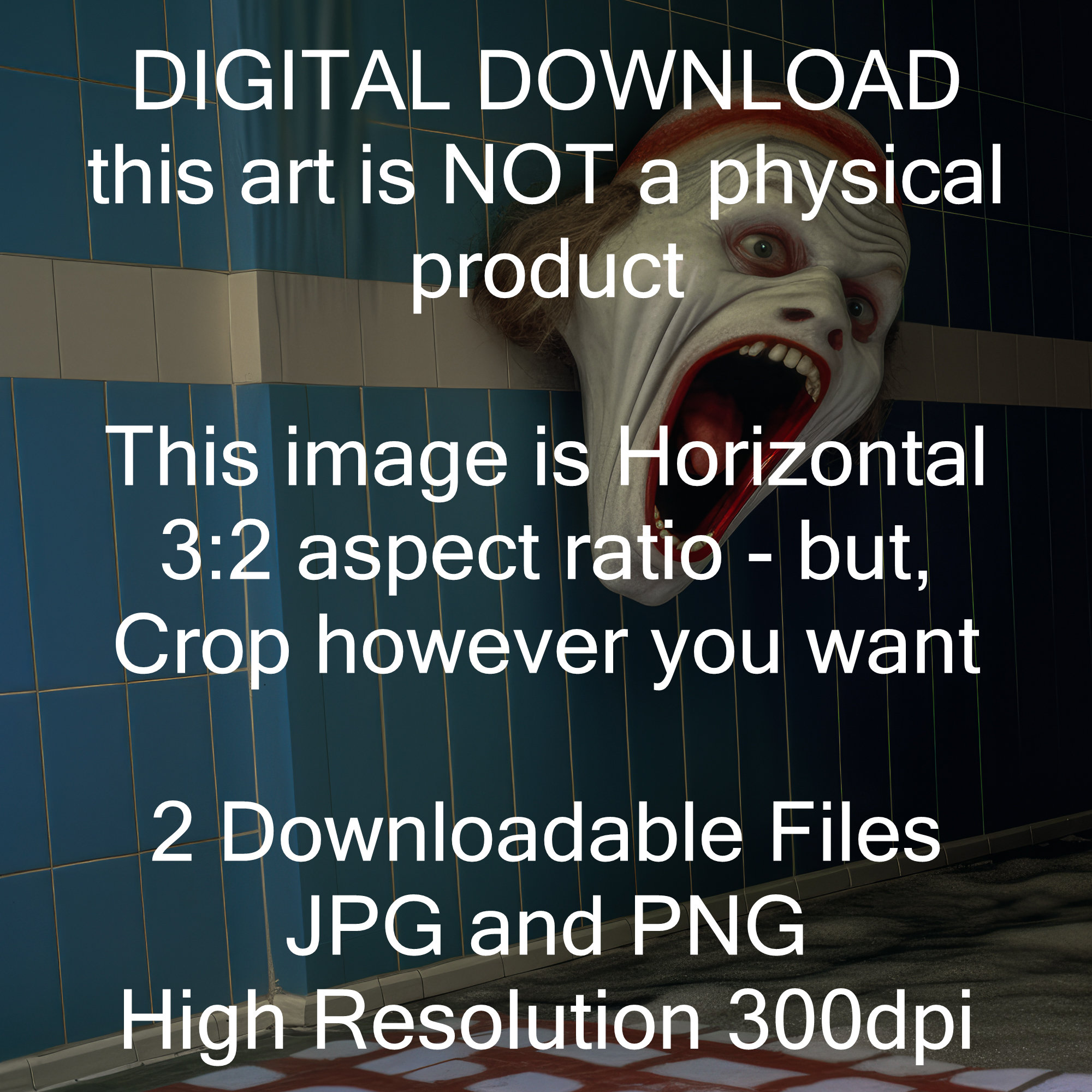 Clown Laughing at You in the Shower. Digital Download - Hi-resolution ...