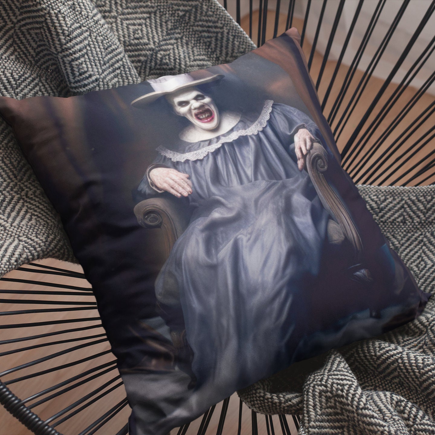 Proper Scary Clown Sitting on Throne. Digital Download - Hi-resolution ...