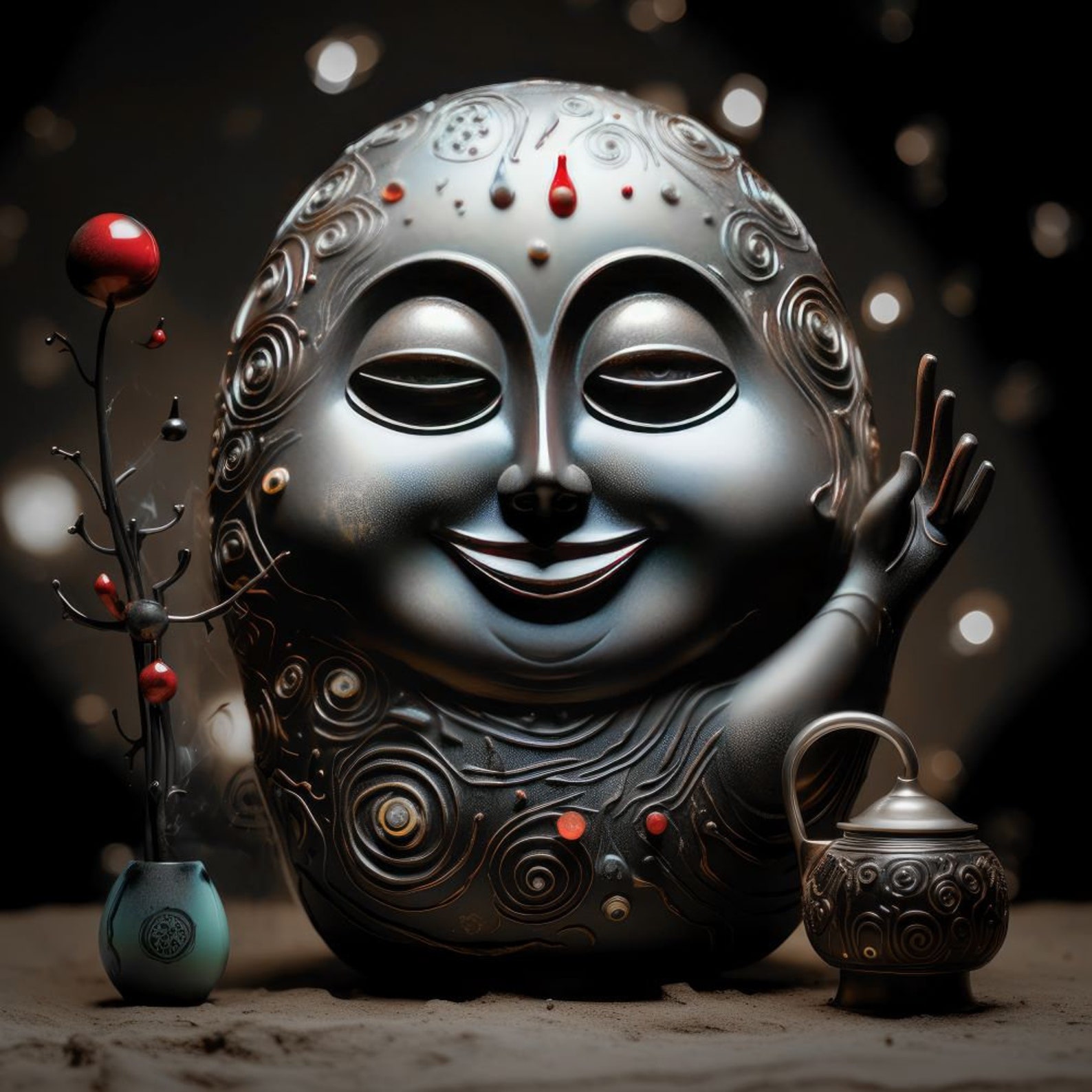 Smiling Buddha Tote Bag - Original Art, Perfect Yoga Gift. Share Joy ...
