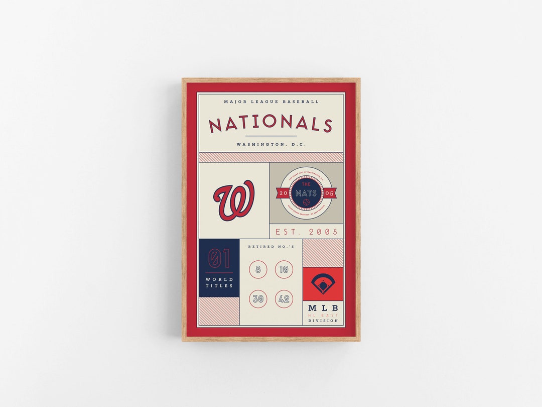 Washington Nationals Stats Print | Wall Art | Vintage Poster ...