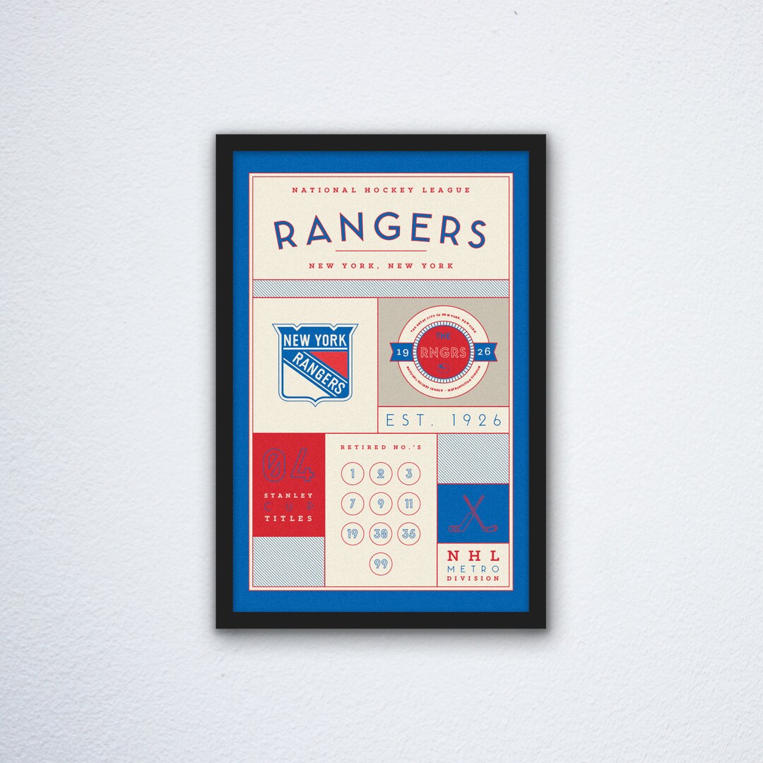 New York Rangers Stats Print - Etsy