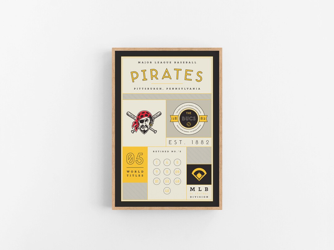 Pittsburgh Pirates Stats Print | Wall Art | Vintage Poster | Pirates ...