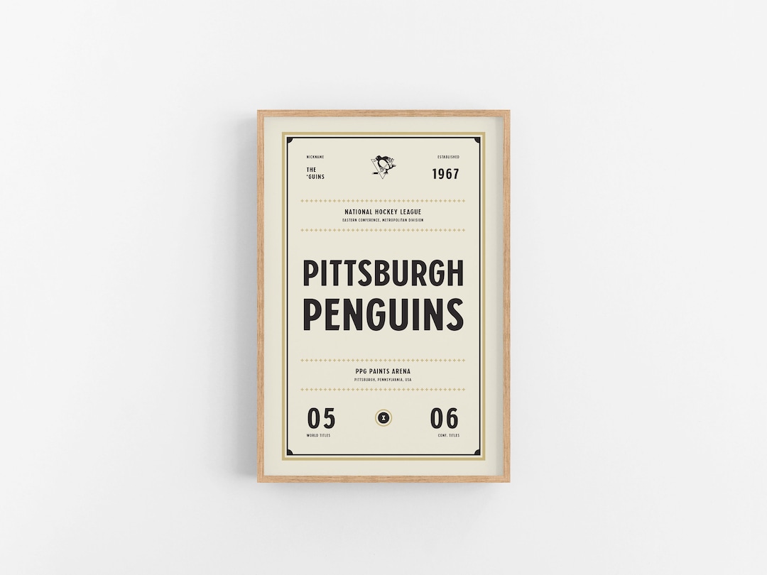 Pittsburgh Penguins Ticket Print | Wall Art | Vintage Poster | Penguins ...