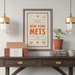 New York Mets Ticket Print Wall Art Vintage Poster Mets Baseball - Etsy