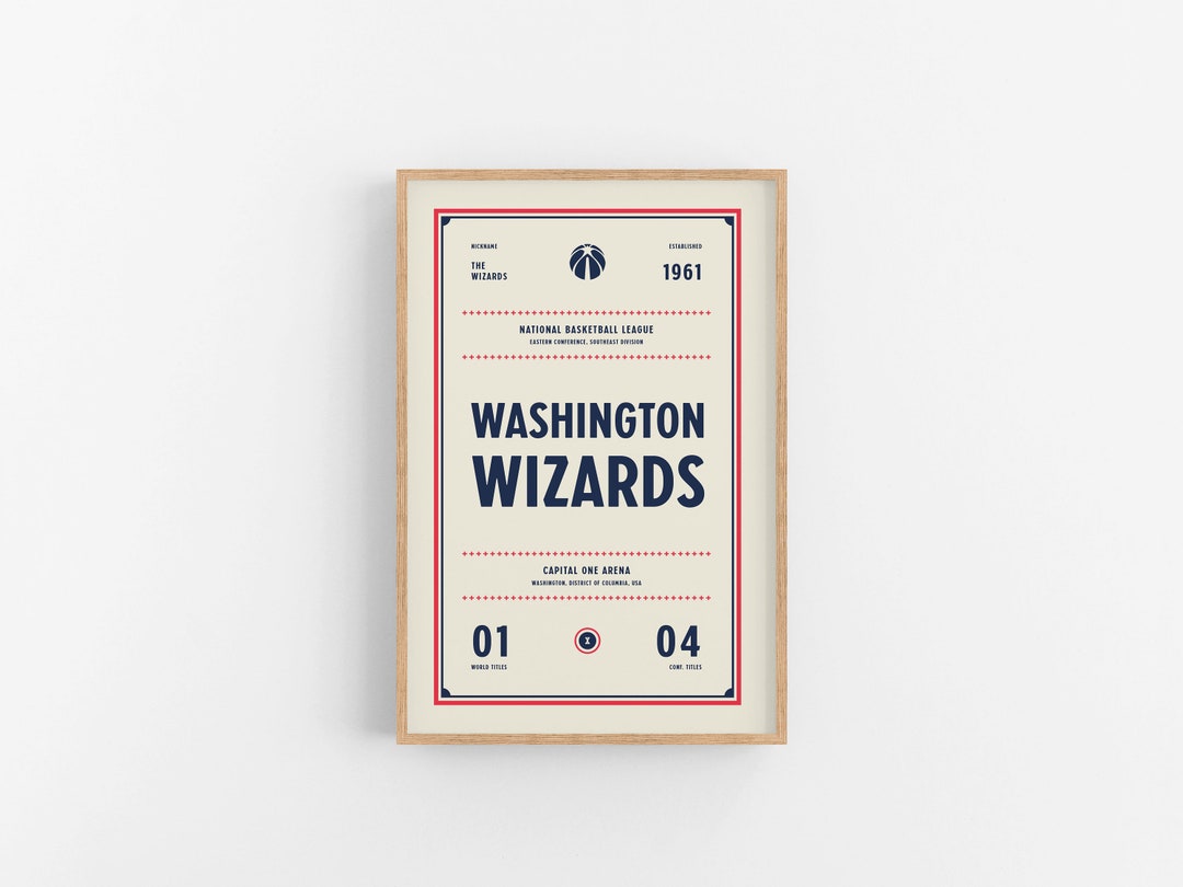 Washington Wizards Ticket Print | Wall Art | Vintage Poster | Wizards ...