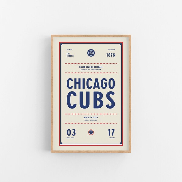Chicago Cubs Print - Etsy