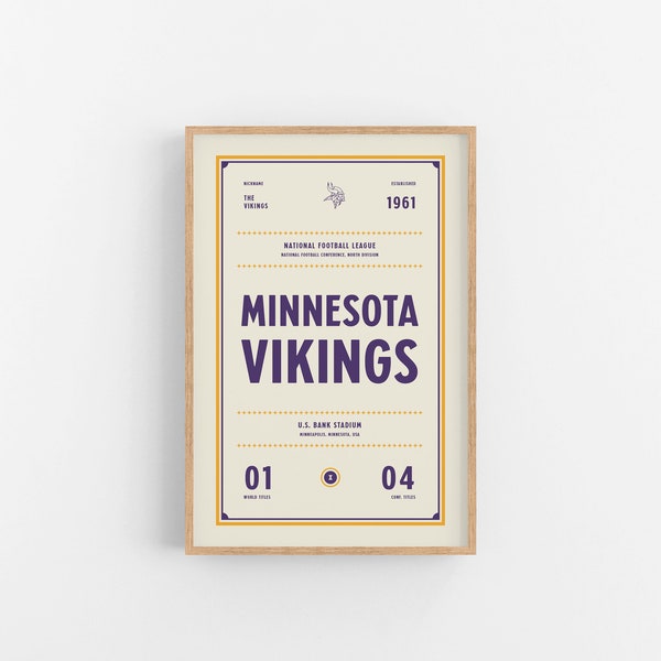 Minnesota Vikings Art Prints - Etsy
